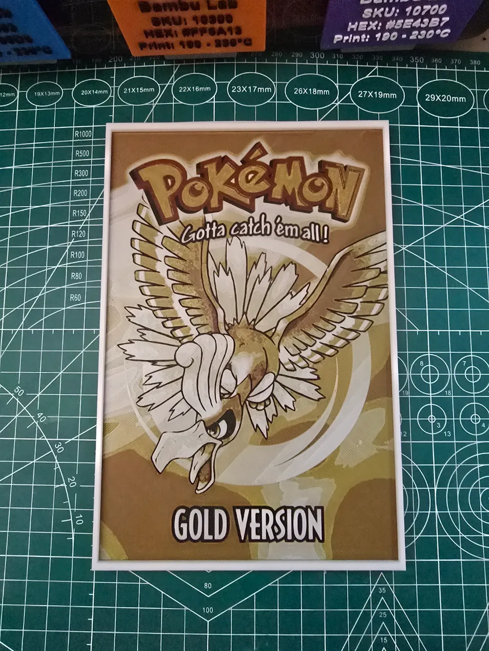 Pokémon Gold Version Poster - Hueforge Art by Lumpy3D - MakerWorld