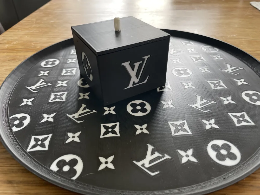 LV Sugar or Teabag box with lid - Free 3D Print Model - MakerWorld