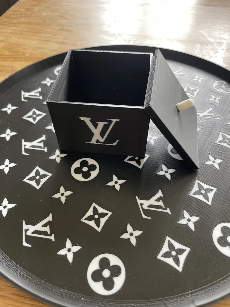 LV Sugar or Teabag box with lid - Free 3D Print Model - MakerWorld