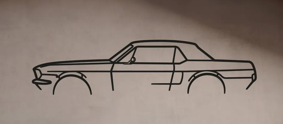Ford Mustang 1968 2D wall art by OrangeSs - MakerWorld