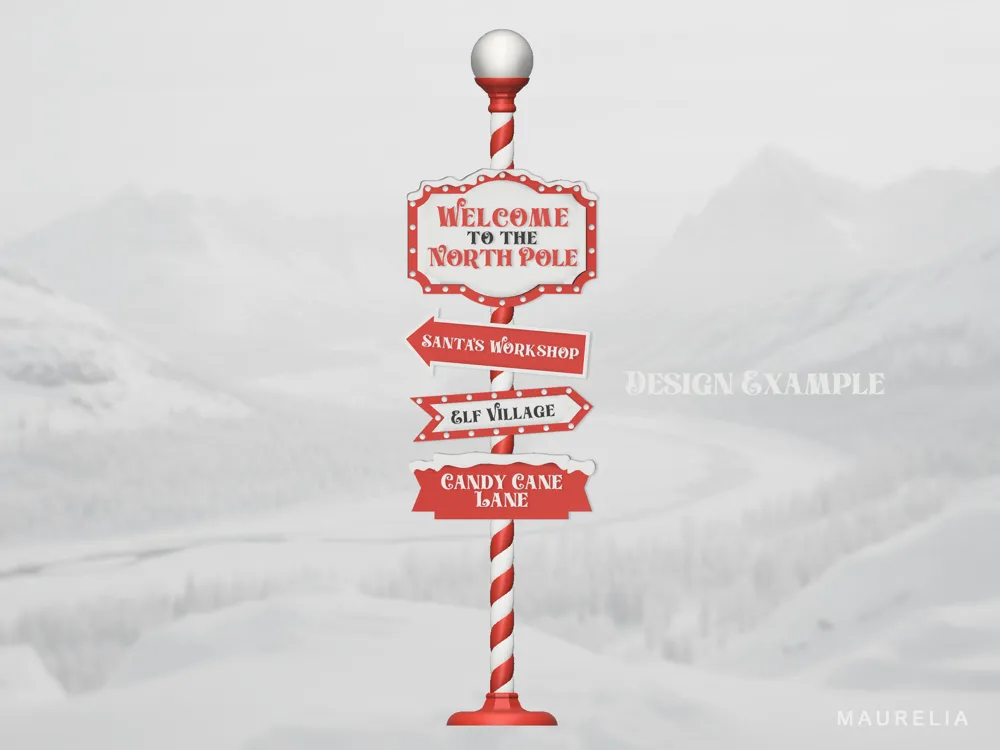 Christmas Arrow & Street Sign Sets – 28 Models - Free 3D Print Model ...