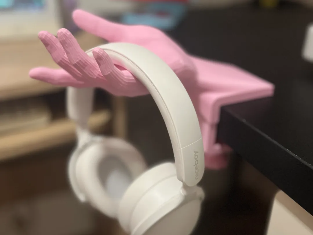 Headphone side desk hand holder - Free 3D Print Model - MakerWorld