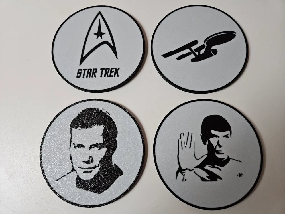 Star Trek Kirk Coaster by Derek - MakerWorld