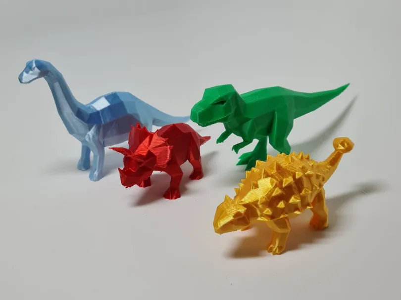 4 easy to print dinosaurs - Free 3D Print Model - MakerWorld