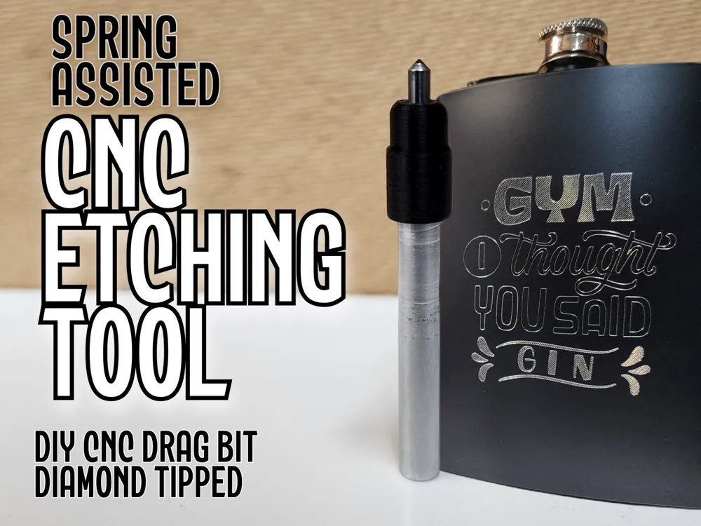 CNC Diamond Tip Etching Drag Bit - Spring Assisted by GabrielMaker ...