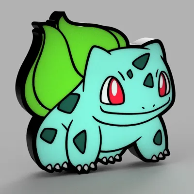 Pokemon - 0001 Bulbasaur LED Lamp by BeeTee 3D - MakerWorld