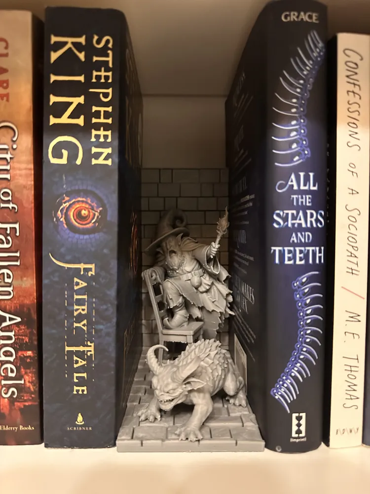 The Half-Wit Wizard (Modular Book Nook) - Free 3D Print Model - MakerWorld