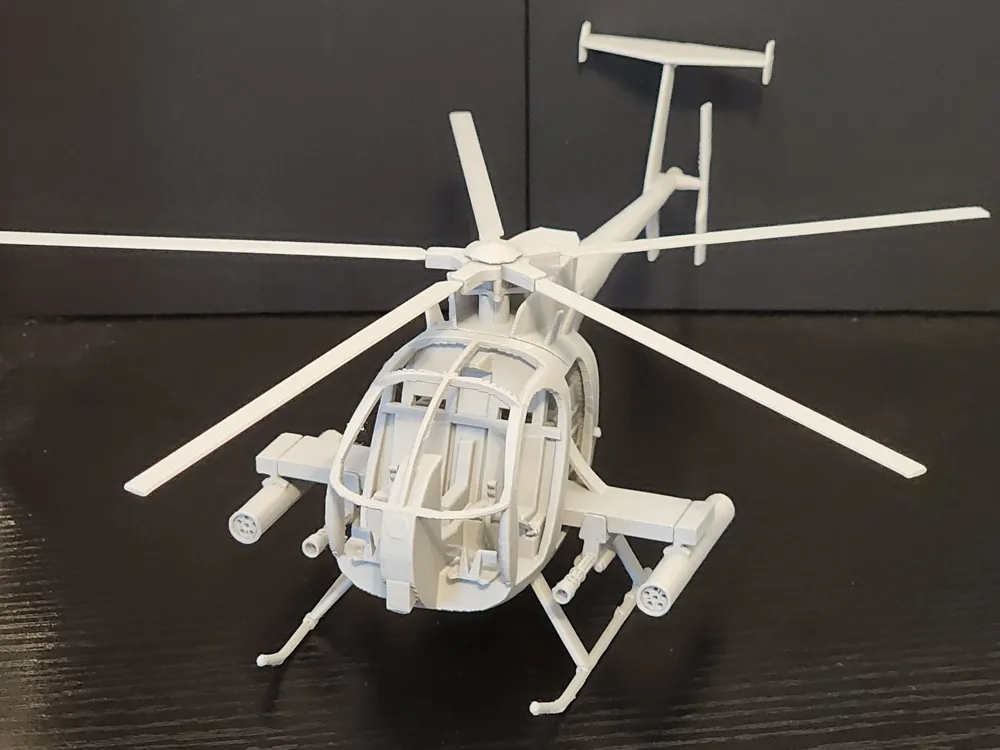 MH-6 Little Bird Helicopter - Free 3D Print Model - MakerWorld