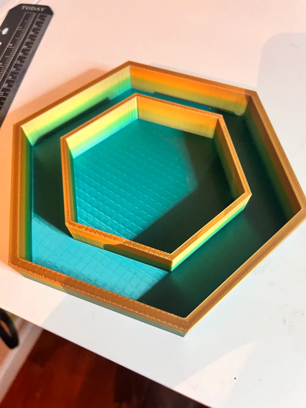 Hexagon Double Wall Dice Tray by Serophix Dice and Designs - MakerWorld