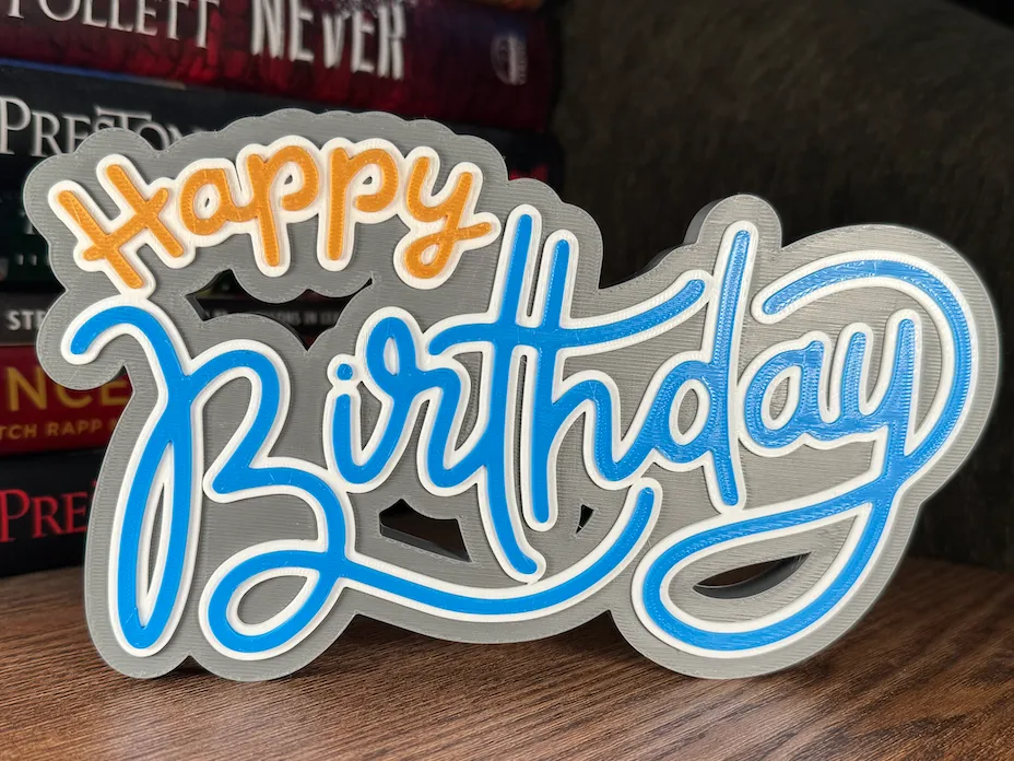 Happy Birthday Sign by dcv designs - MakerWorld