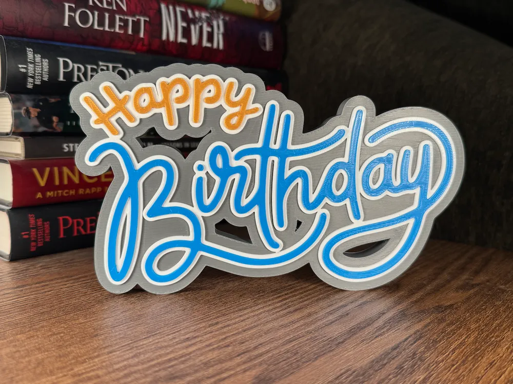 Happy Birthday Sign by dcv designs - MakerWorld