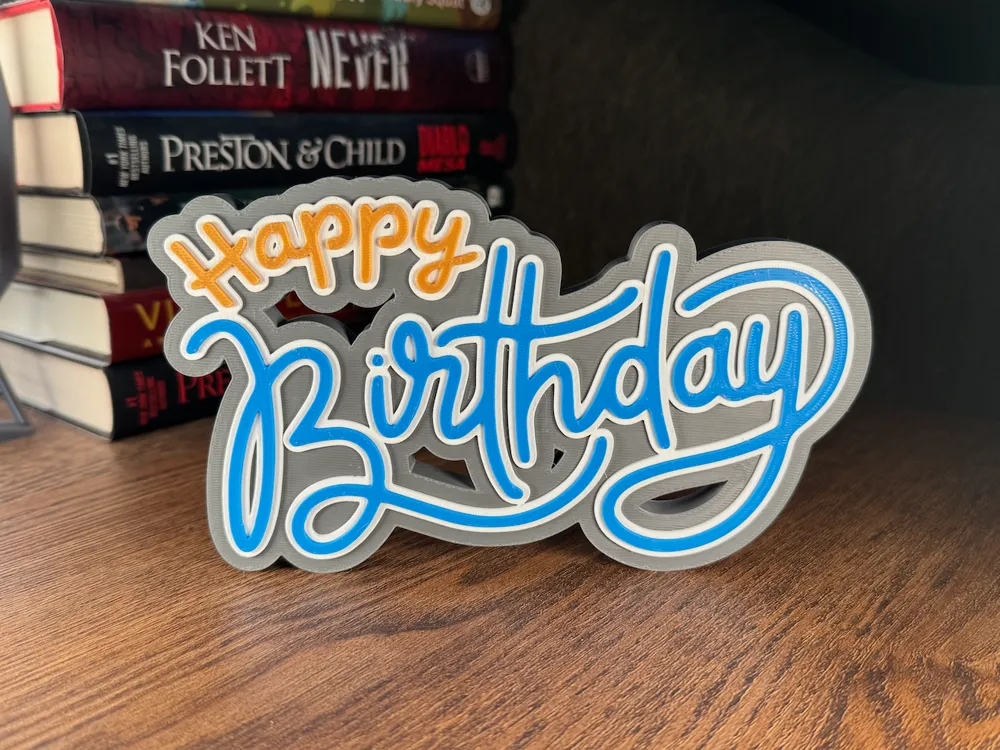 Happy Birthday Sign by dcv designs - MakerWorld