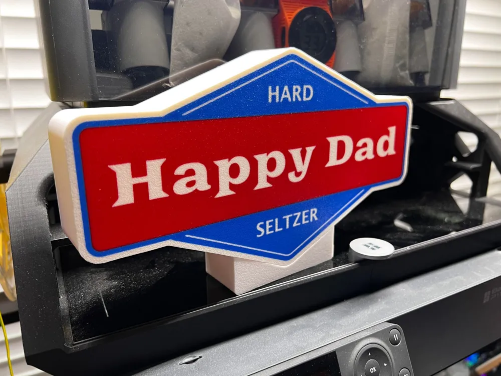 Happy Dad Lightbox With Stand by Munark - MakerWorld
