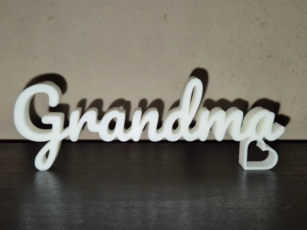 Grandma Name Sign Display Decor - Free 3D Print Model - MakerWorld