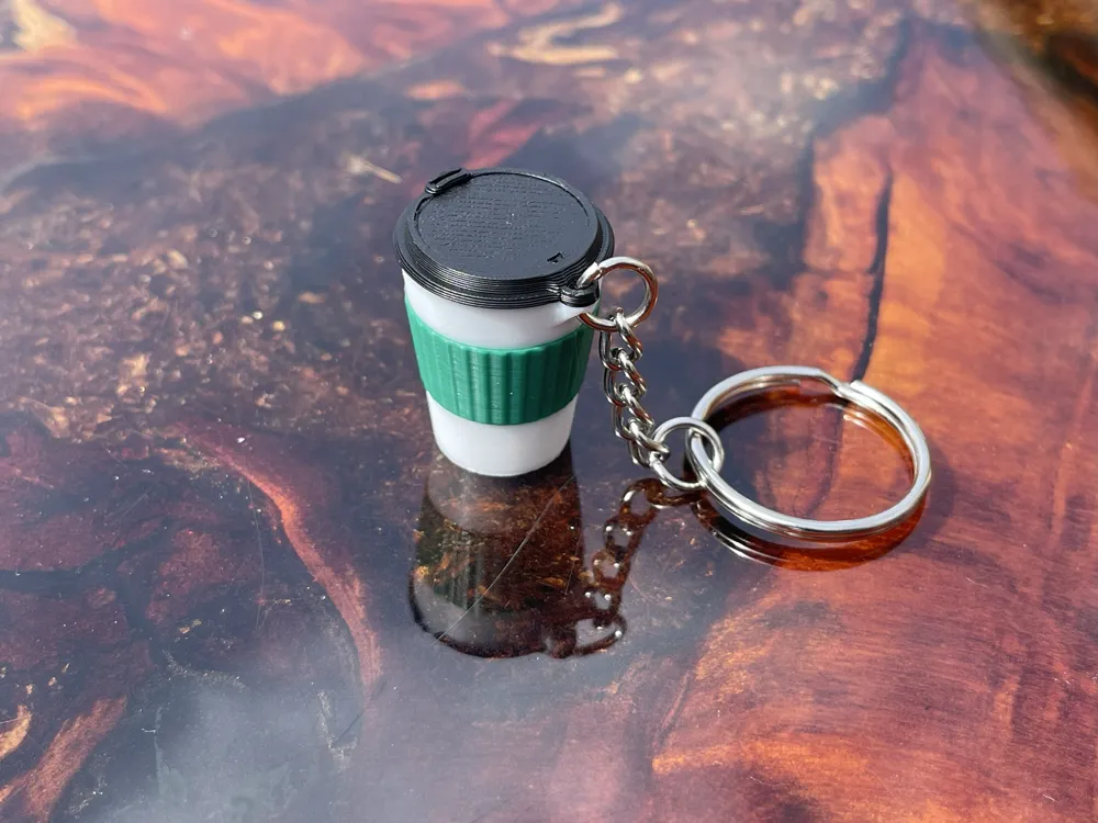 Coffee Cup Key Chain by ByteMatrix MakerWorld: Download Free 3D Models