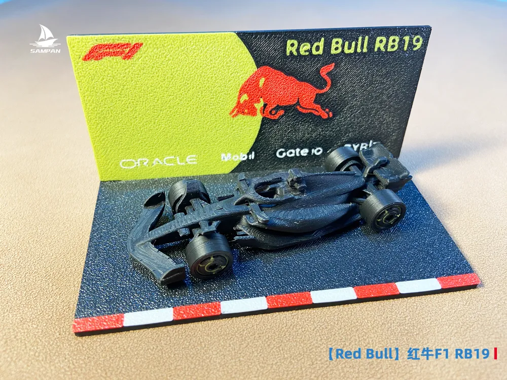 [Red Bull] Red Bull F1 RB19 1/64 Scale, Rotating Wheels, Display Stand ...