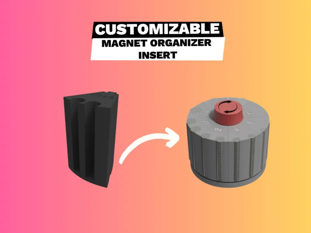 Customizable insert for Magnet Organizer - Free 3D Print Model - MakerWorld
