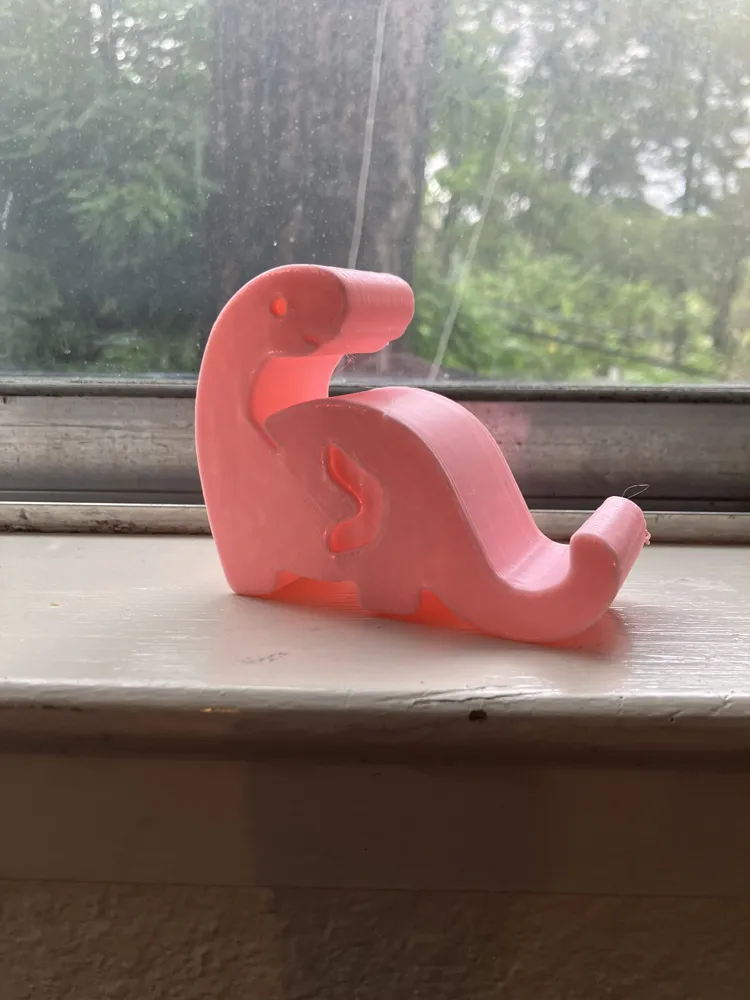 Cute Dino Phone Holder - Free 3D Print Model - MakerWorld