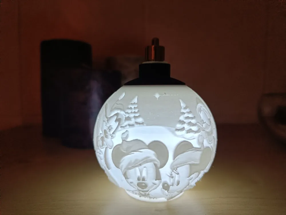 Disney Goofy Lithophane Christmas Ball - Free 3D Print Model - MakerWorld