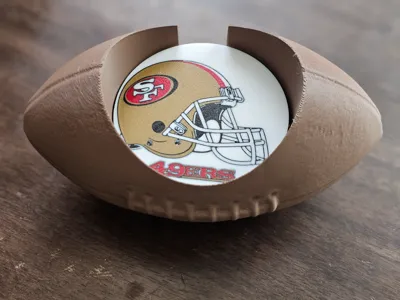 Football Coaster Holder by mker17 MakerWorld: Download Free 3D Models