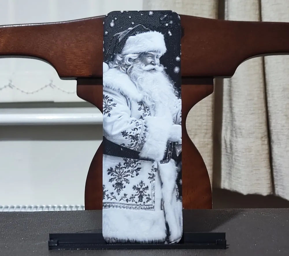 Santa Bookmark - 3 Color - Free 3D Print Model - MakerWorld