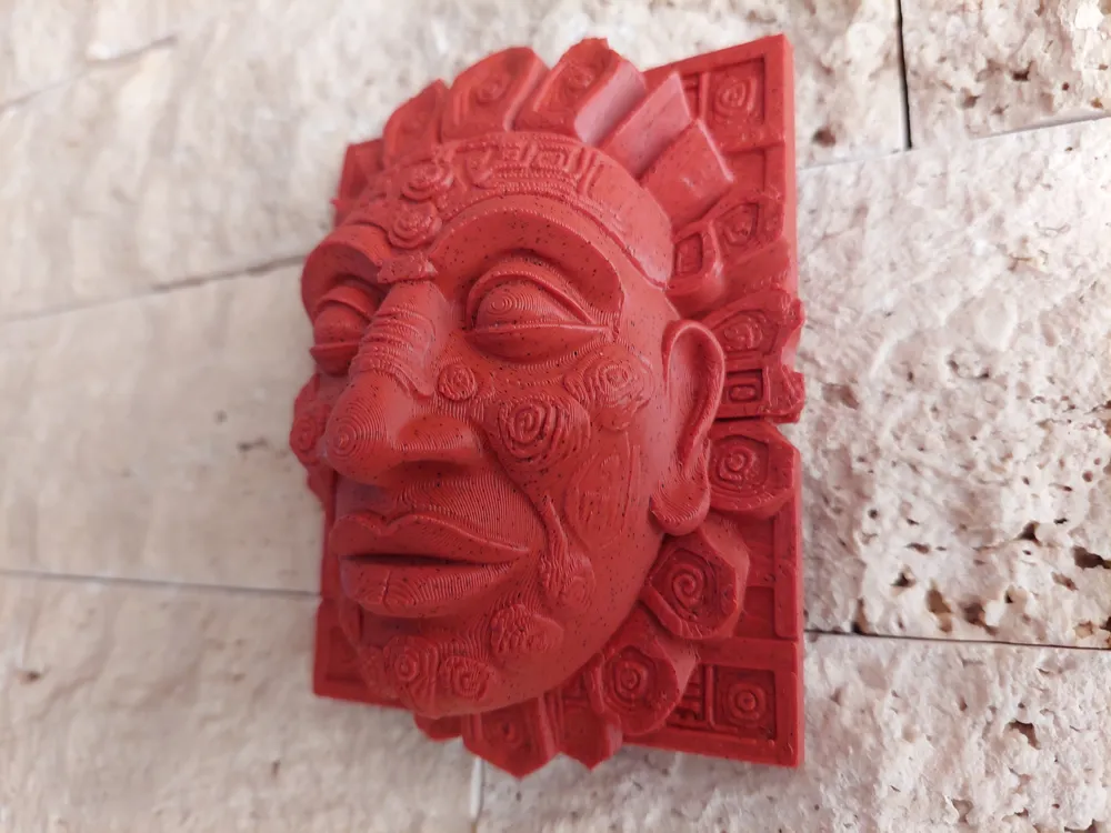 Mayan Face Sculpture-Ancient Inspired 3D Print v8 - Free 3D Print Model ...