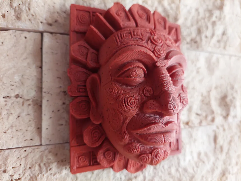 Mayan Face Sculpture-Ancient Inspired 3D Print v8 - Free 3D Print Model ...