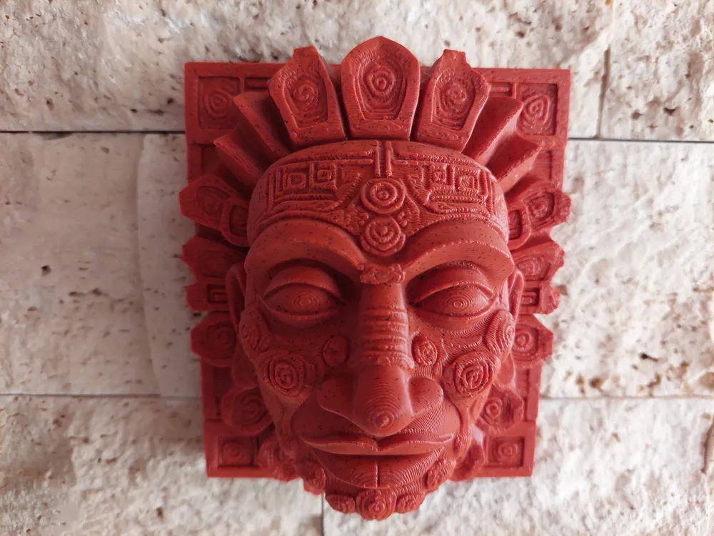 Mayan Face Sculpture-Ancient Inspired 3D Print v8 - Free 3D Print Model ...