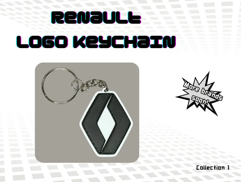 Renault logo keychain - Free 3D Print Model - MakerWorld