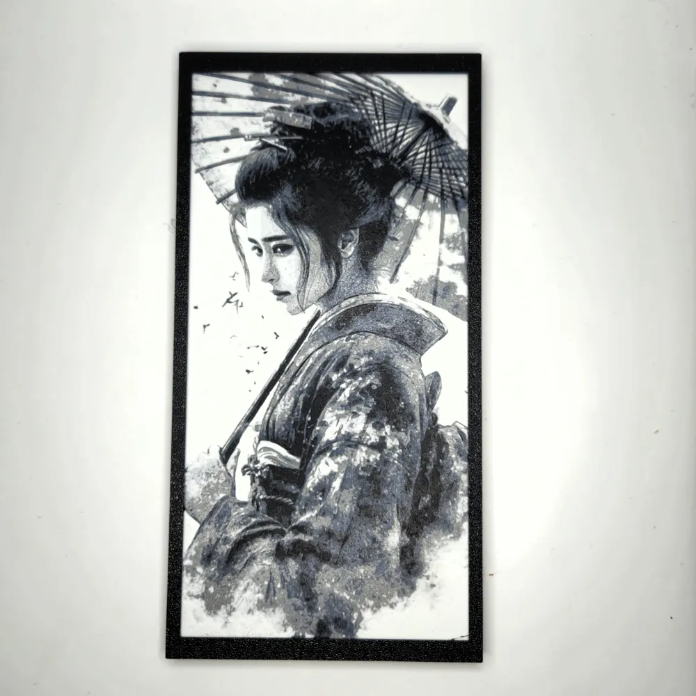 Japanese Woman Hueforge - Free 3D Print Model - MakerWorld