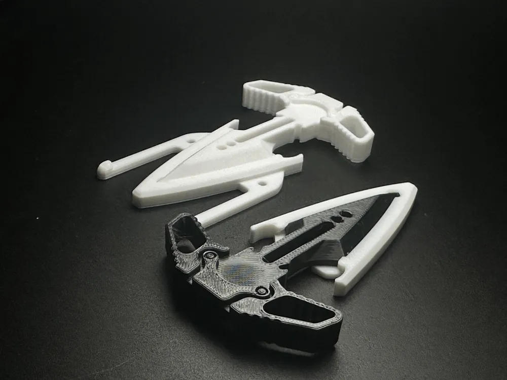 AR15 Charging Handle Style Push Dagger with Sheath - Free 3D Print ...