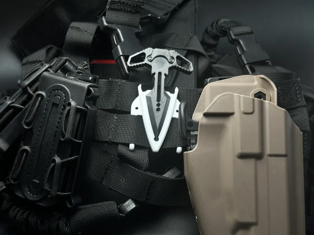 AR15 Charging Handle Style Push Dagger with Sheath - Free 3D Print ...
