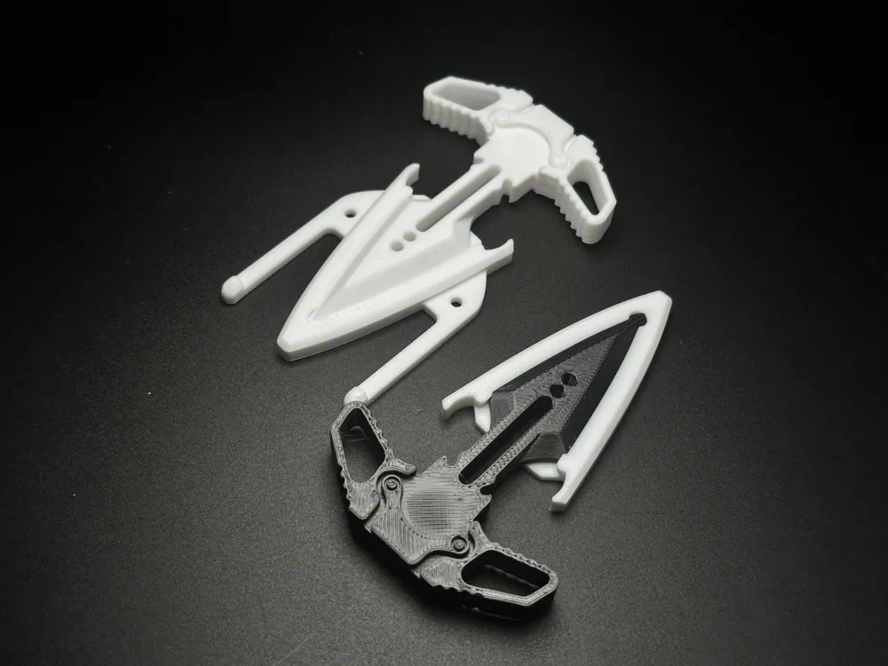 AR15 Charging Handle Style Push Dagger with Sheath - Free 3D Print ...
