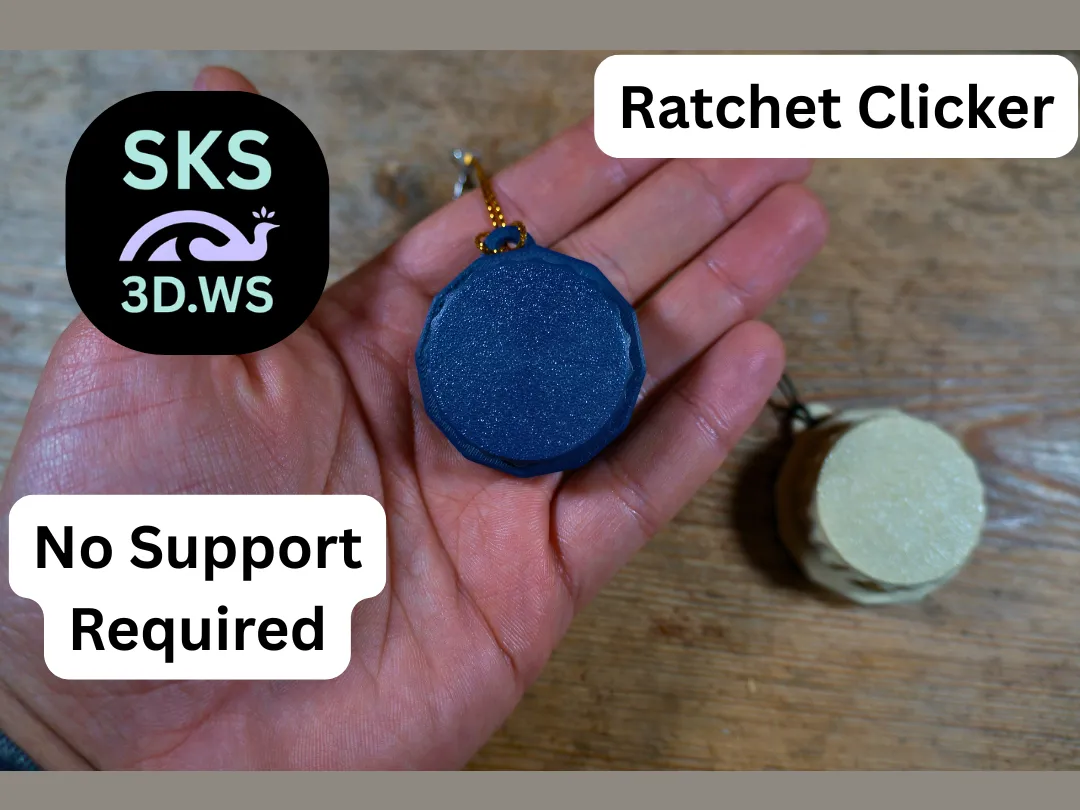 Fidget Haptic Ratchet Clicker keychain - Free 3D Print Model - MakerWorld