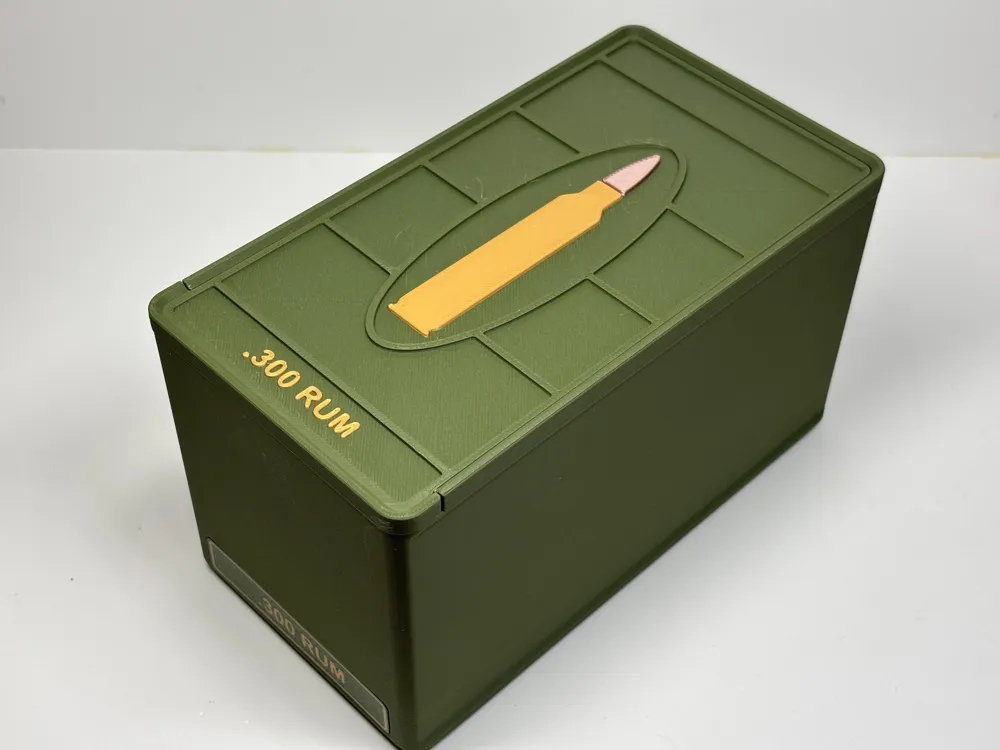 Ammo Storage Box - .300 RUM - 50 Rounds - Free 3D Print Model - MakerWorld