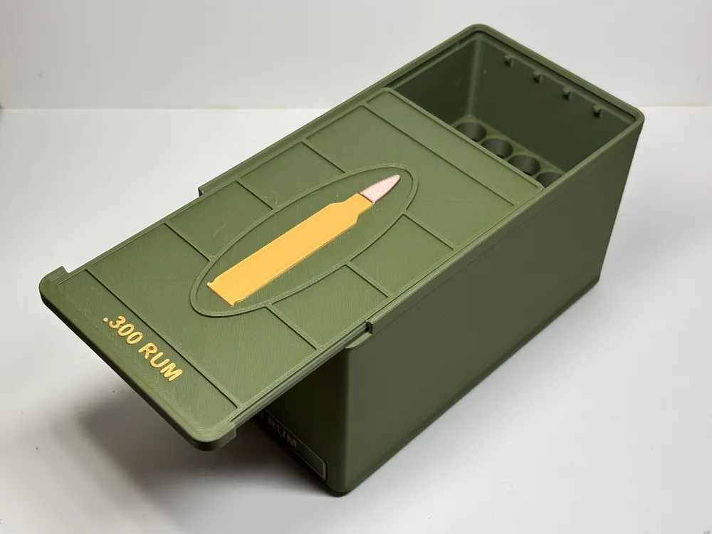 Ammo Storage Box - .300 RUM - 50 Rounds - Free 3D Print Model - MakerWorld