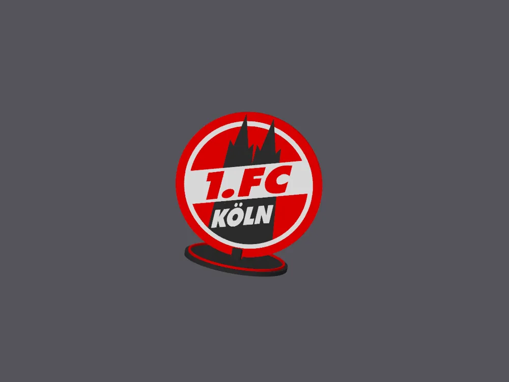 1 FC Köln Logo Stand double-sided - Free 3D Print Model - MakerWorld