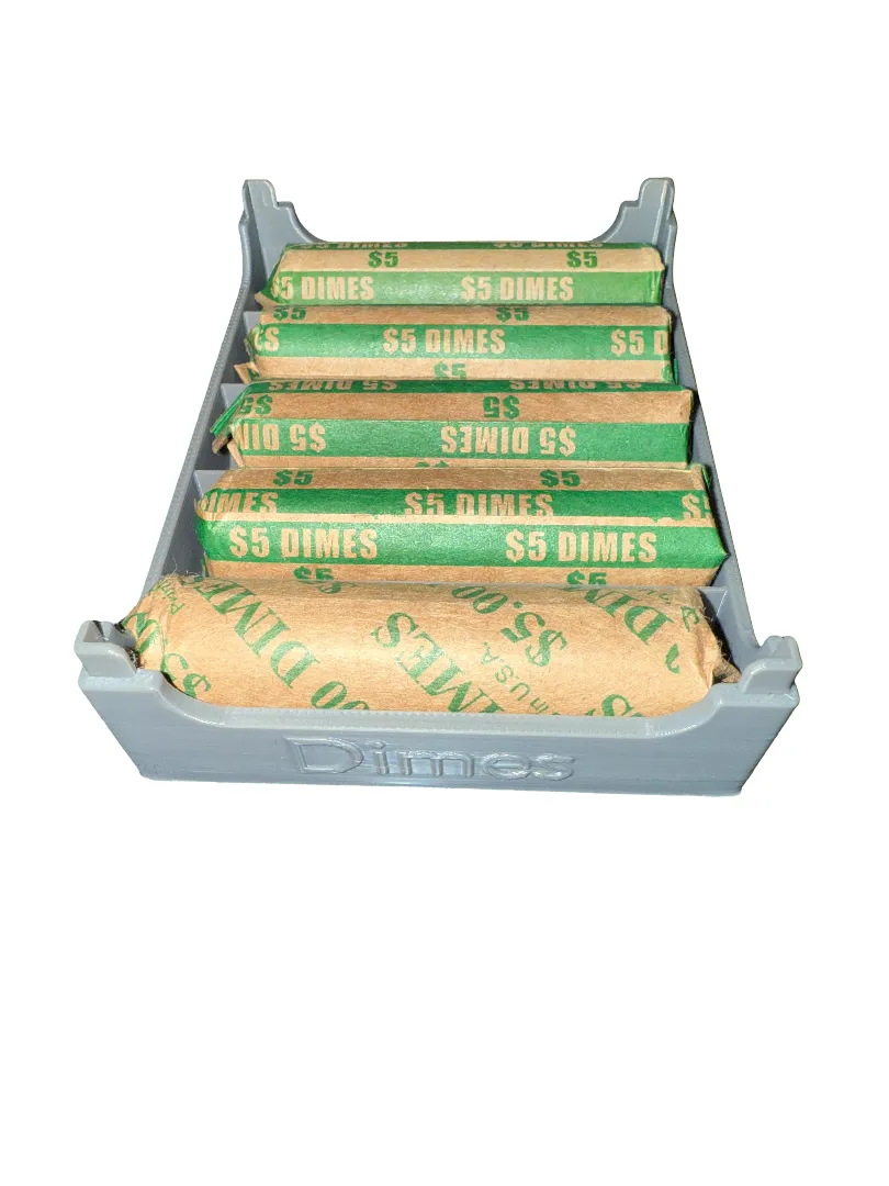 Stackable Dime Roll Holder by Fire04EmsMakerWorld: Download Free 3D Models