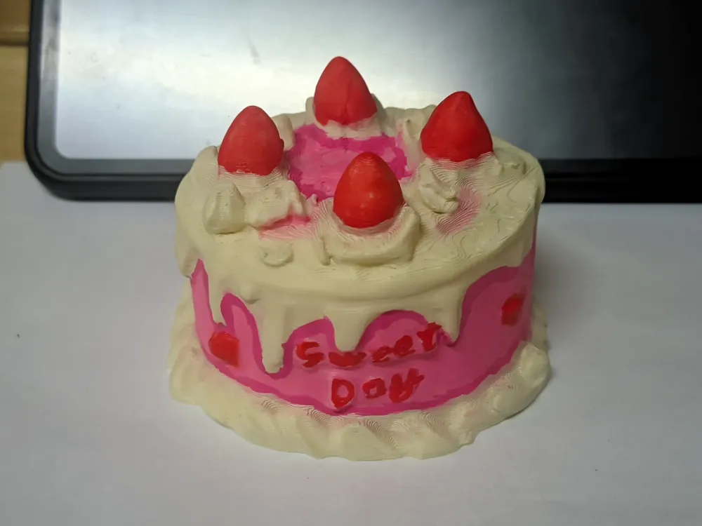 Birthday Cake Model by user_2372432273 MakerWorld: Download Free 3D Models