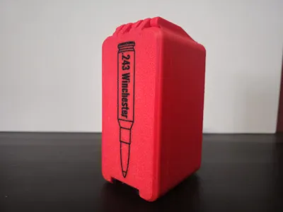 243 Winchester Ammo Box - Free 3D Print Model - MakerWorld
