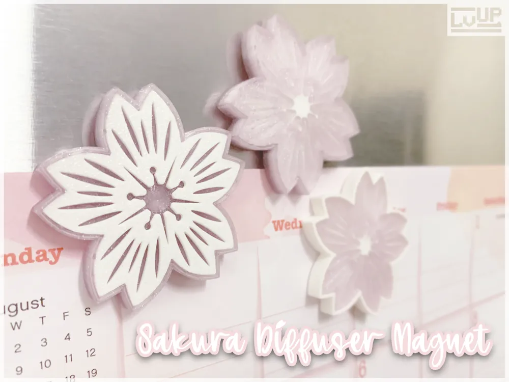 Sakura Diffuser Magnet by Level Up Studio MakerWorld: Download Free 3D Models
