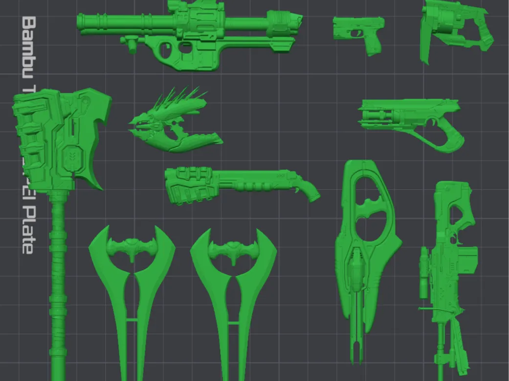 Halo Infinite Weapons Pack (1:18 Scale) - Free 3D Print Model - MakerWorld