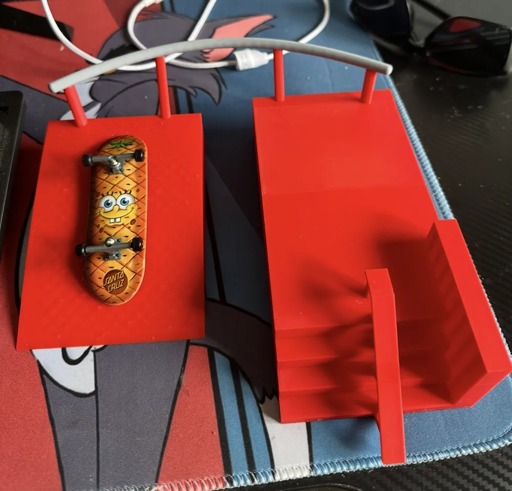 FingerBoard/Tech Deck double obstacle EASY PRINT - Free 3D Print Model ...