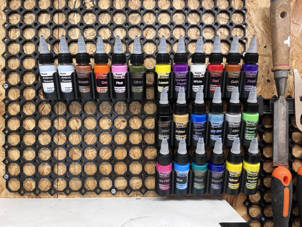 Airbrush Paint Holder – Multiboard Gravity Snap - Free 3D Print Model ...