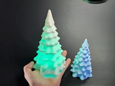 Snowy Xmas Tree Light (For Tealight & RGB Puck) by JOLKA - MakerWorld