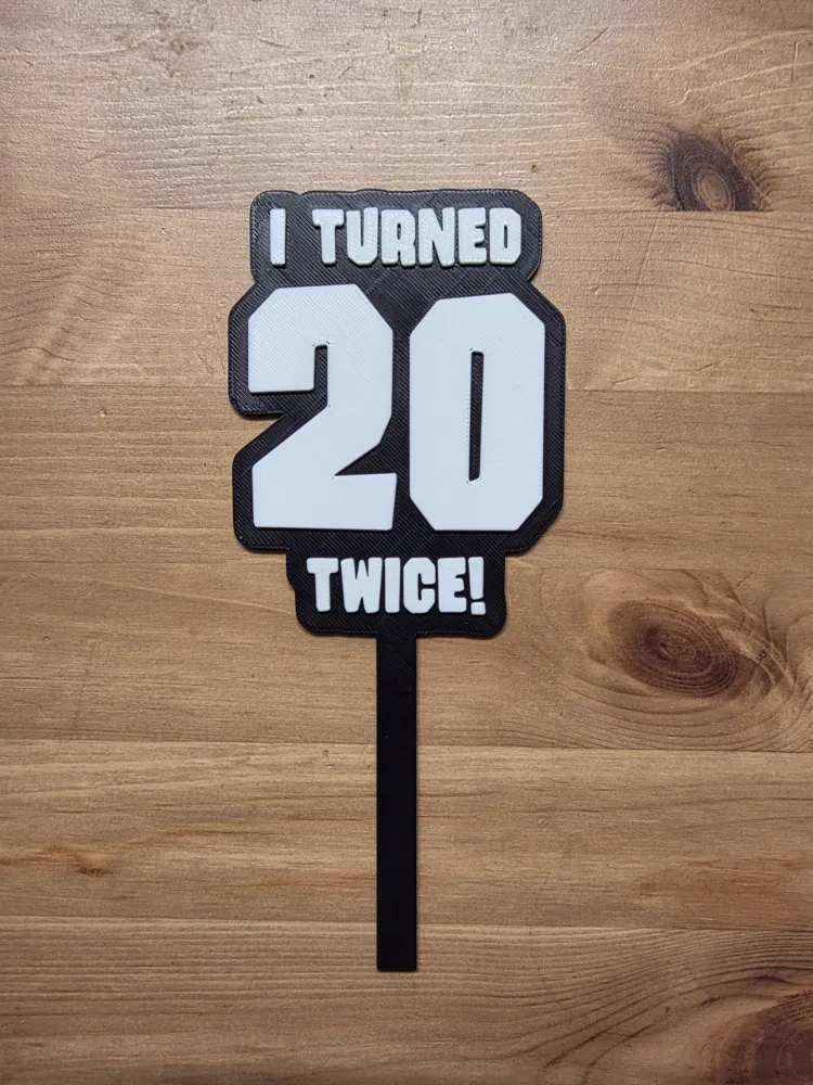 40 Cake Topper - Free 3D Print Model - MakerWorld