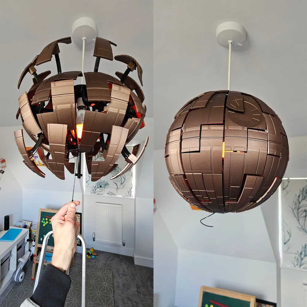 Exploding Death Star Pendant Lamp by 3DXAV MakerWorld: Download Free 3D ...