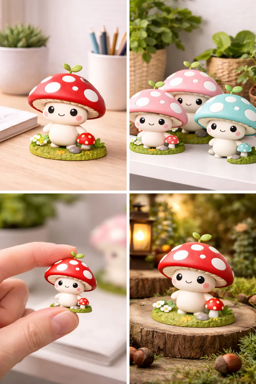 Figura de personaje de hongo adorable – Impresión 3D fácil - Modelo de ...