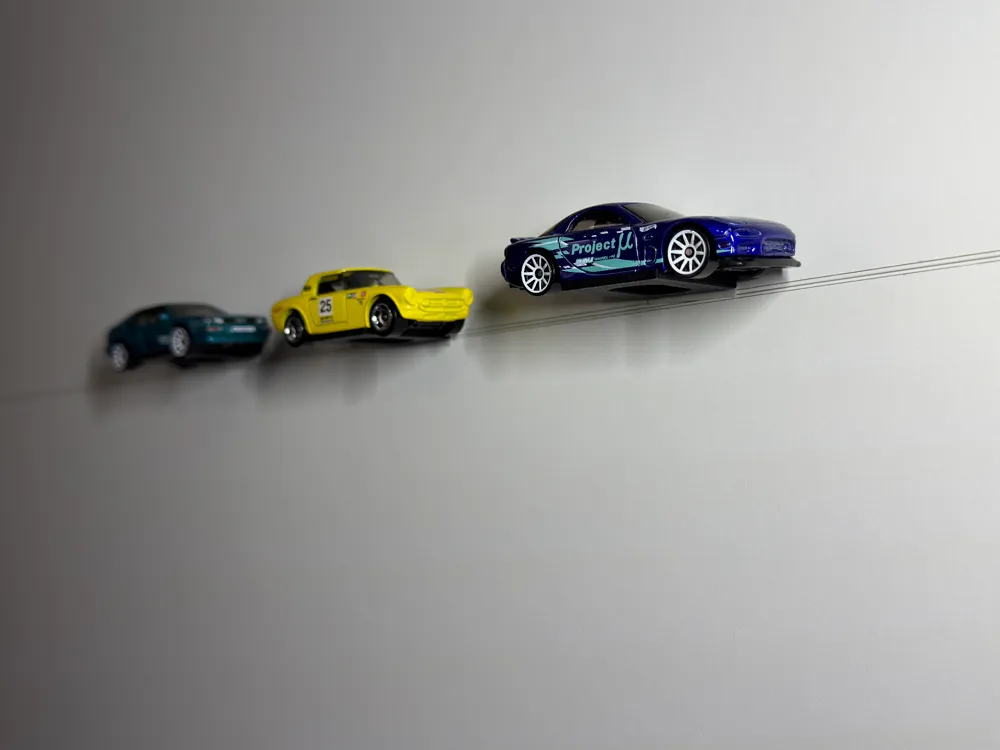Invisible Shelf Display for Hot Wheels or Toy Cars by SavMjet - MakerWorld