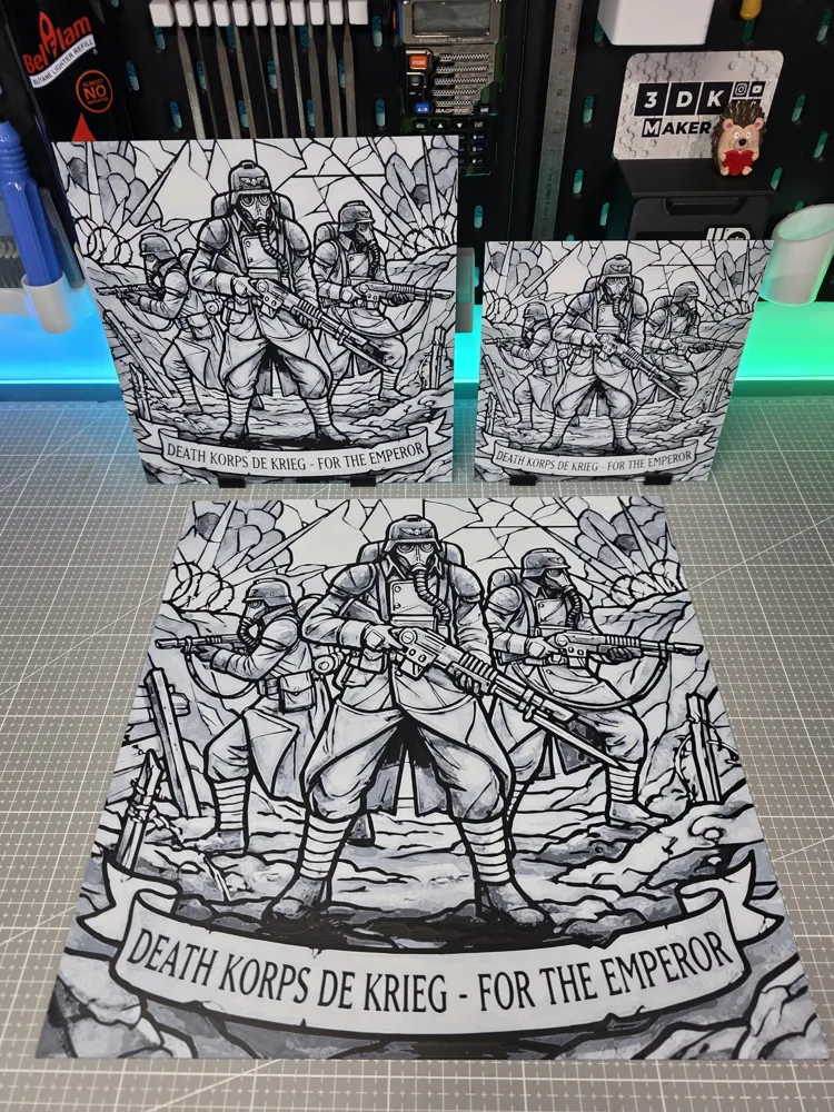 克里格死亡军团 - Hueforge - 黑白 - 免费 3D 打印模型 - MakerWorld